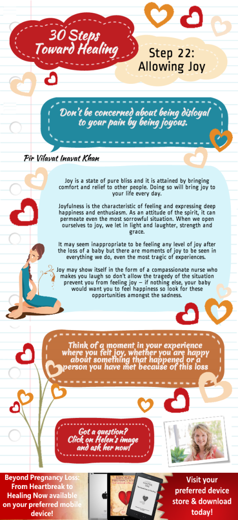 Beyond Pregnancy Loss | 30 Steps Toward Healing – Step 22: Allowing Joy